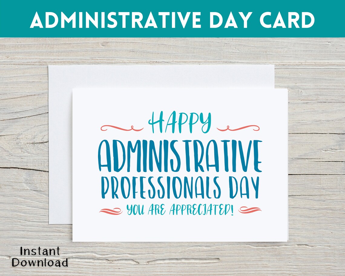Administrative Professionals Day Card, Administrative Day Gift, Staff ...
