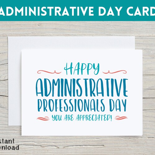 Administrative Professionals Day Gift Printable Employee - Etsy