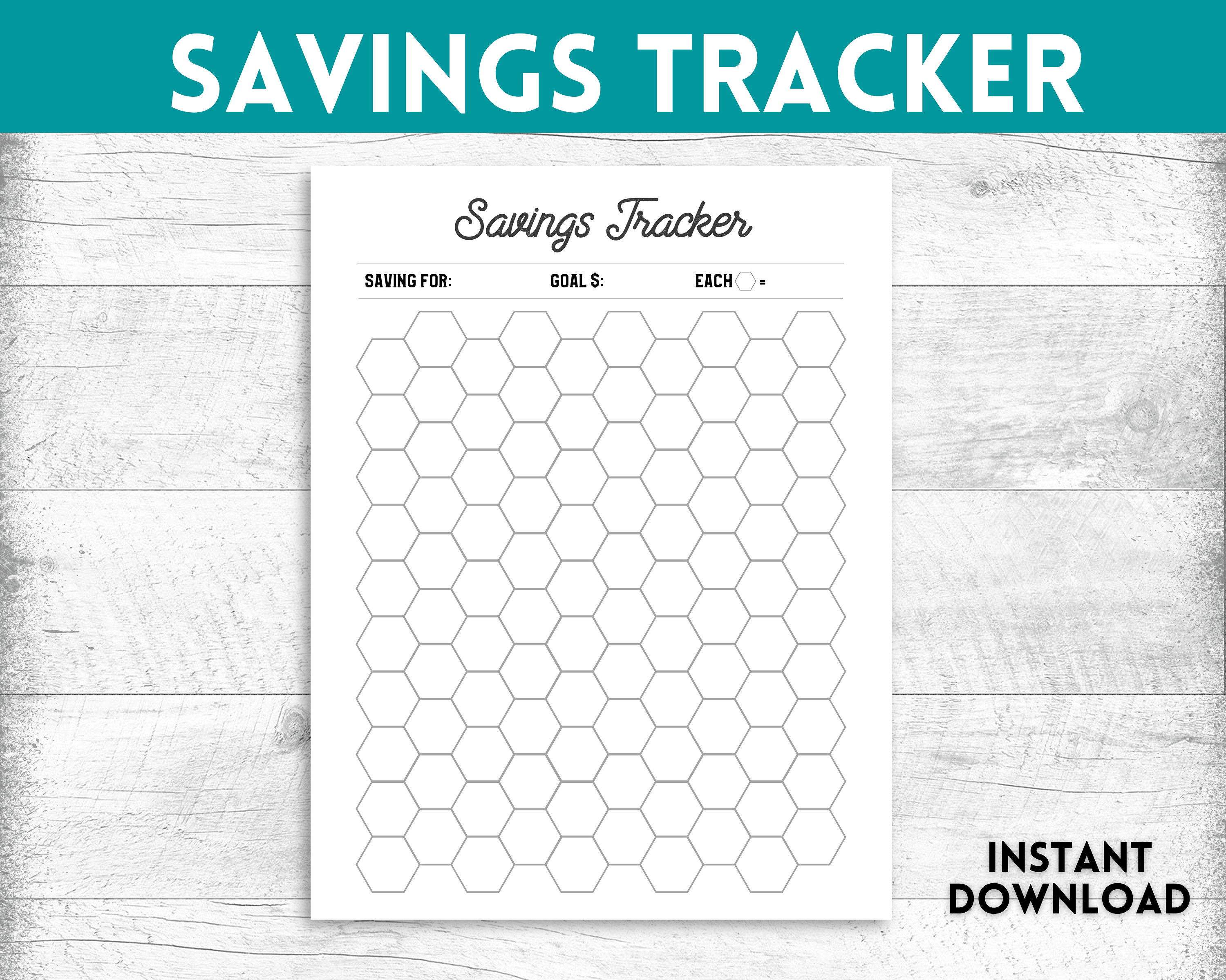 Honeycomb Savings Tracker, Savings Challenge, Saving Challenge, Savings ...