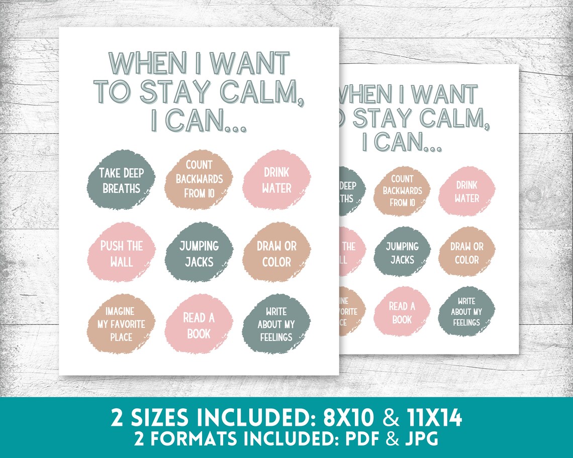 Calm Down Sign, Calm Down Corner, Kids Mental Health, Classroom Sign ...