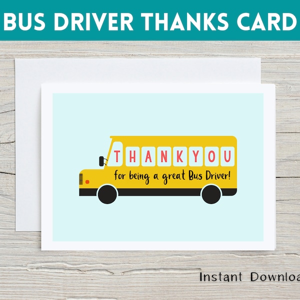 Bus Driver Thank You - Etsy