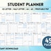 Blue Student Planner, Student Planner Printable, College Student ...