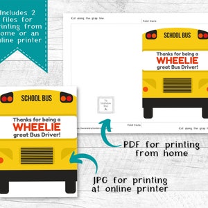 Bus Driver Thank You Card, Bus Driver Appreciation, School Bus Driver ...