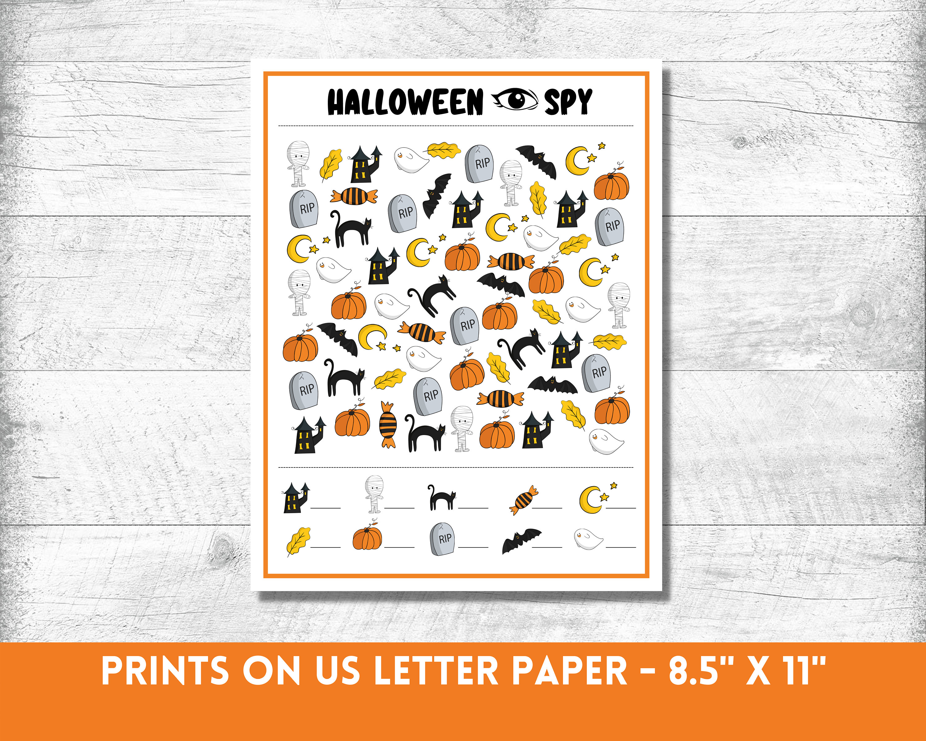 Halloween I Spy, Halloween I Spy Printable, Halloween Games for Kids ...