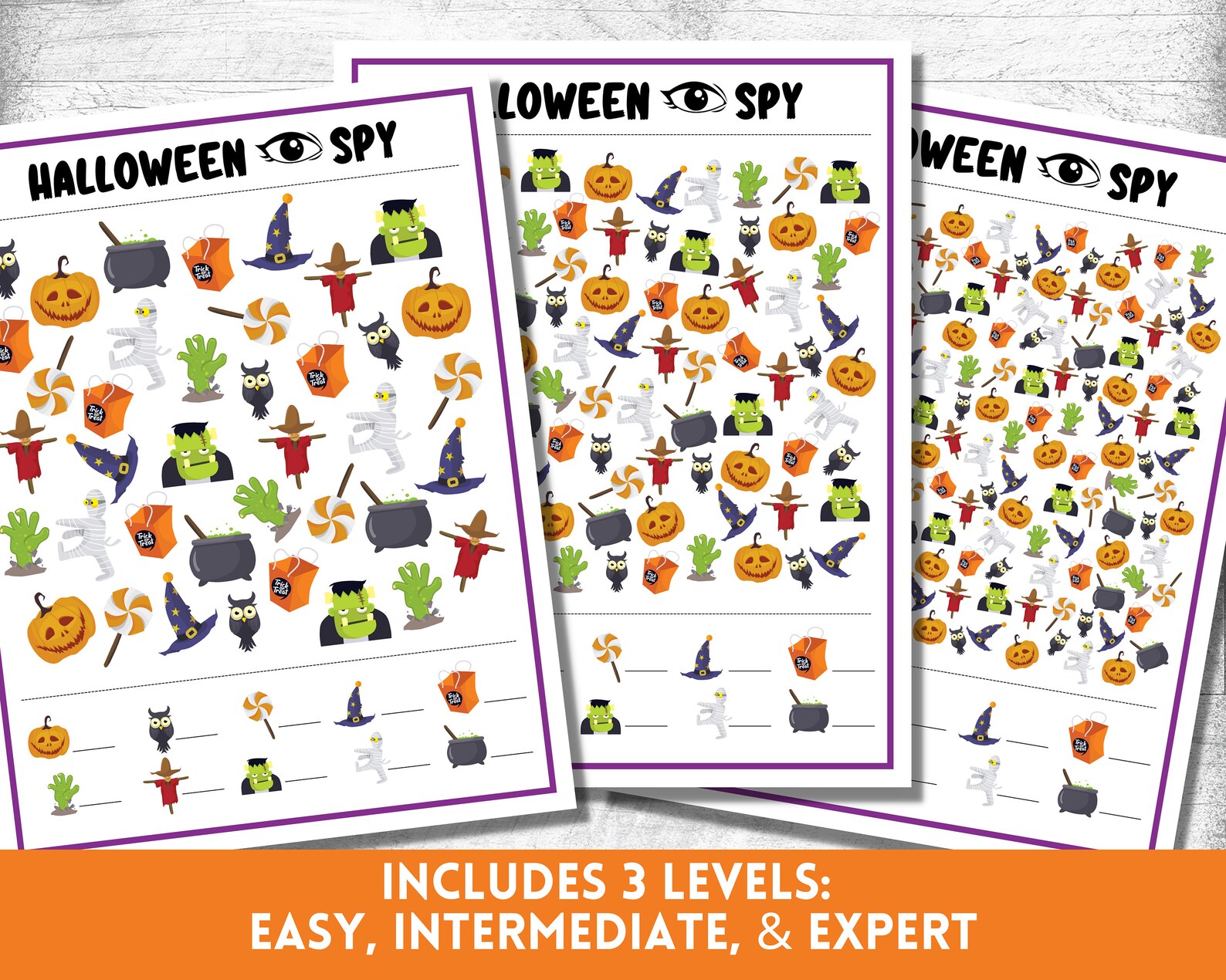 Halloween I Spy Halloween I Spy Printable Halloween Games | Etsy