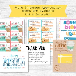Office Thank You Card, Administrative Professionals Day Card, Staff ...