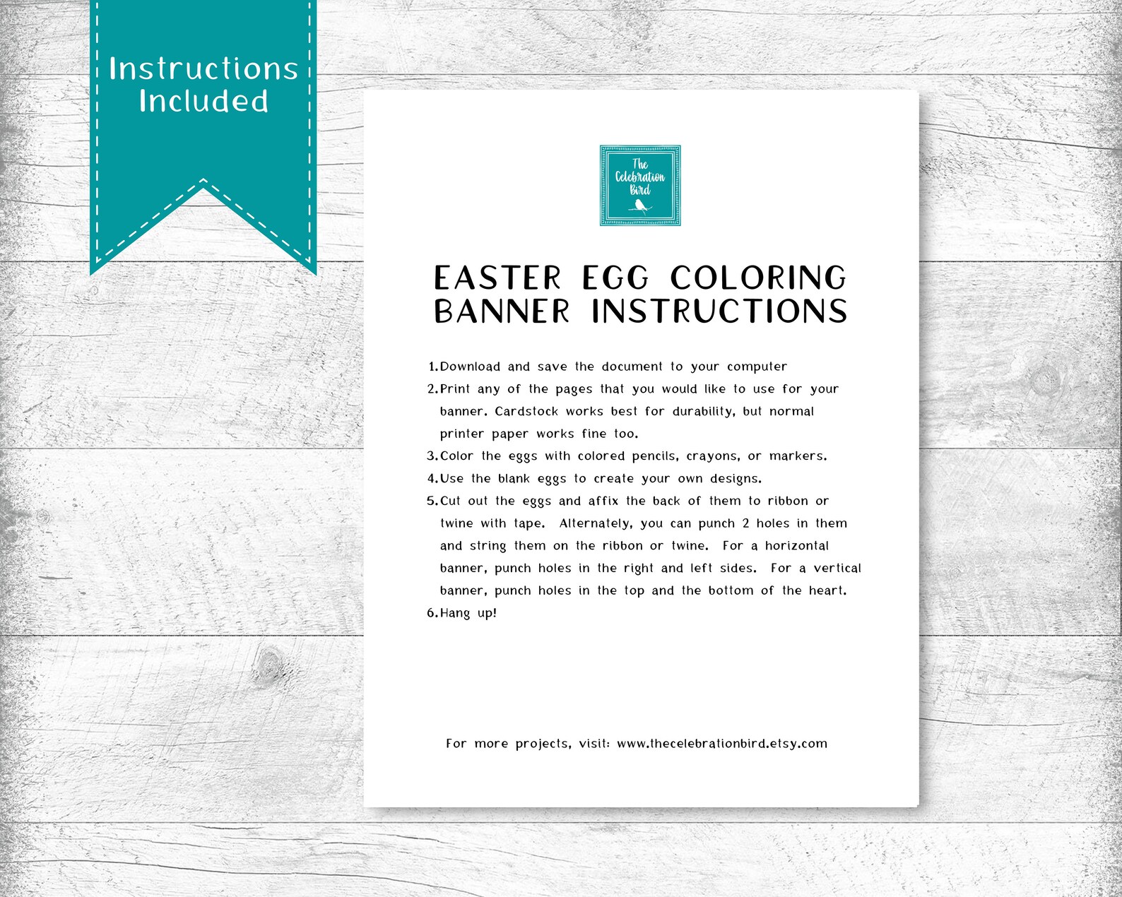 Easter Egg Garland, Coloring Easter Banner, Easter Decor, Kids Easter ...