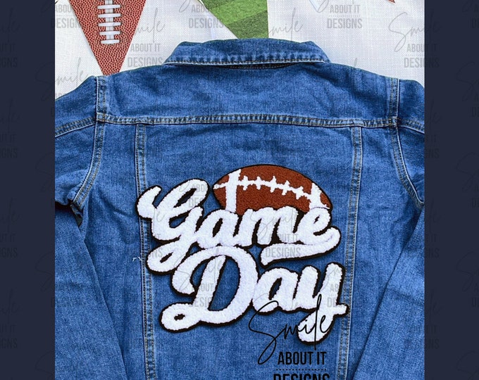 Adult Jacket: Women’s Team Spirit Game Day Chenille Design Football ...