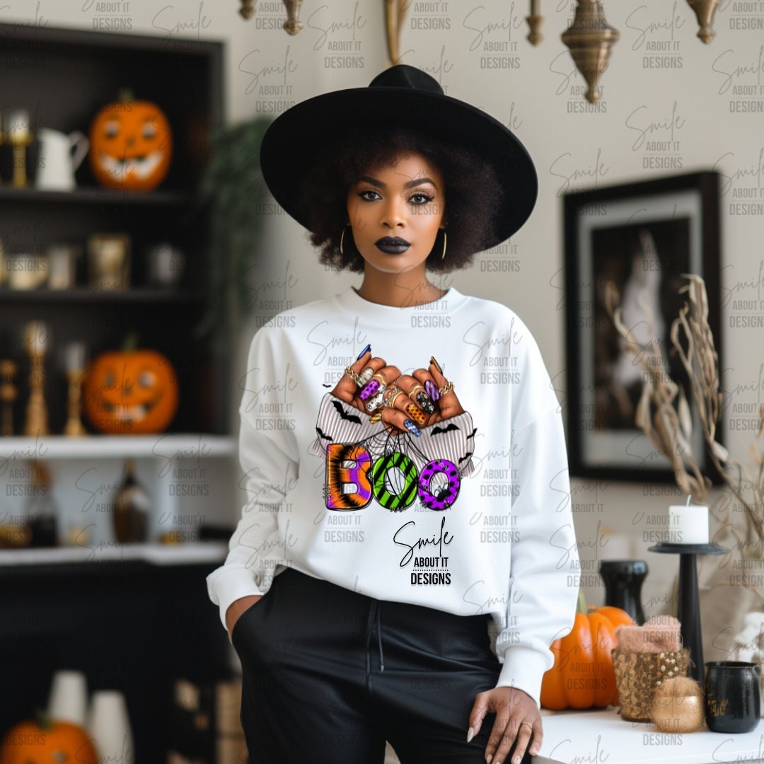 Adult Shirt: Boo African American Hands/halloween/fall/fashion - Etsy