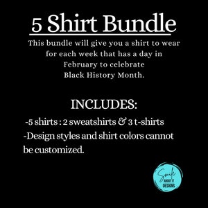 Adult Shirts: Black History Month Unisex Shirt Bundle/t-shirts ...