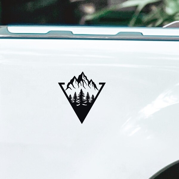 Mountain Car Decal - Etsy