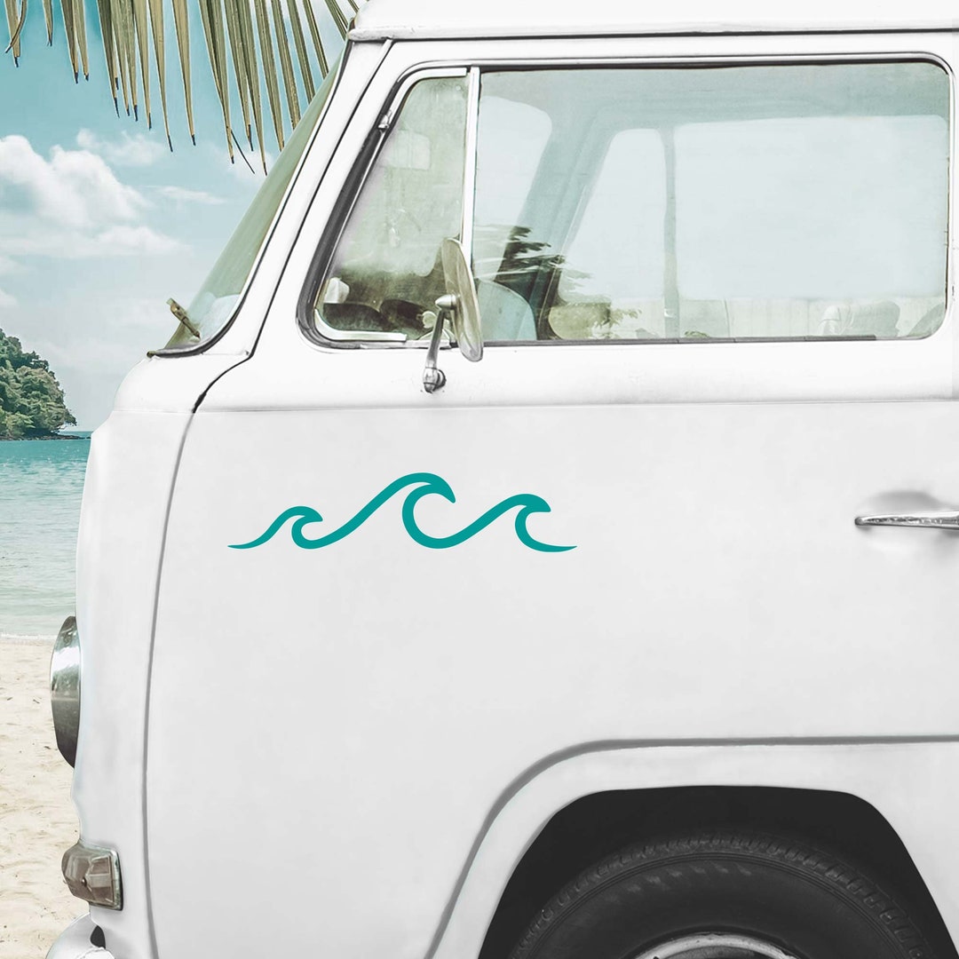 Wave Car Sticker, Surf Stickers, Camper Stickers, Van Stickers, Surf ...