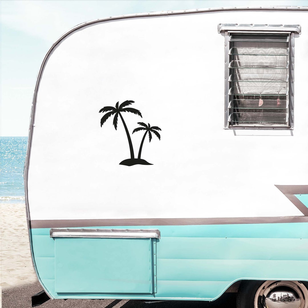 Camper Stickers, Van Stickers, RV Decals, Caravan Stickers, Palm Tree ...