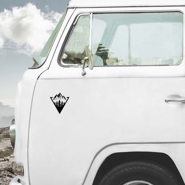 Mountain Car Decal - Etsy