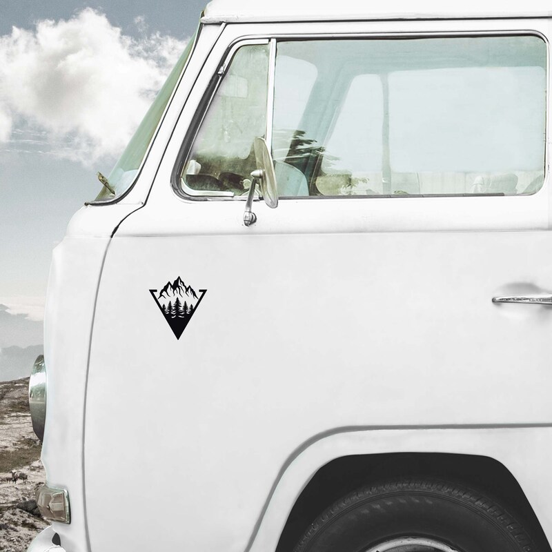 Mountain Car Decal - Etsy