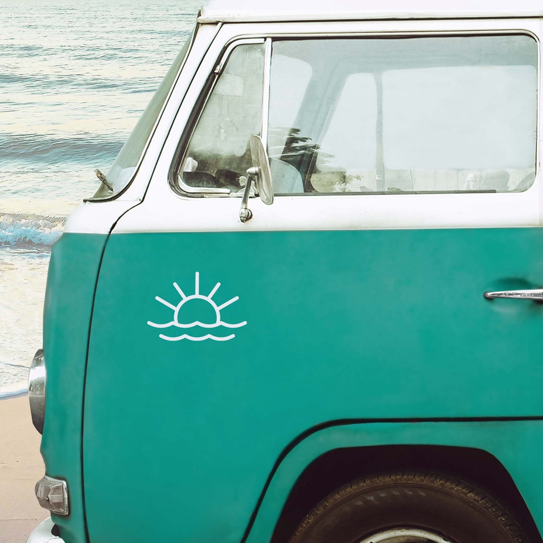 Camper Stickers, Van Stickers, Car Sticker, Sunshine Sticker, Sun Wave ...