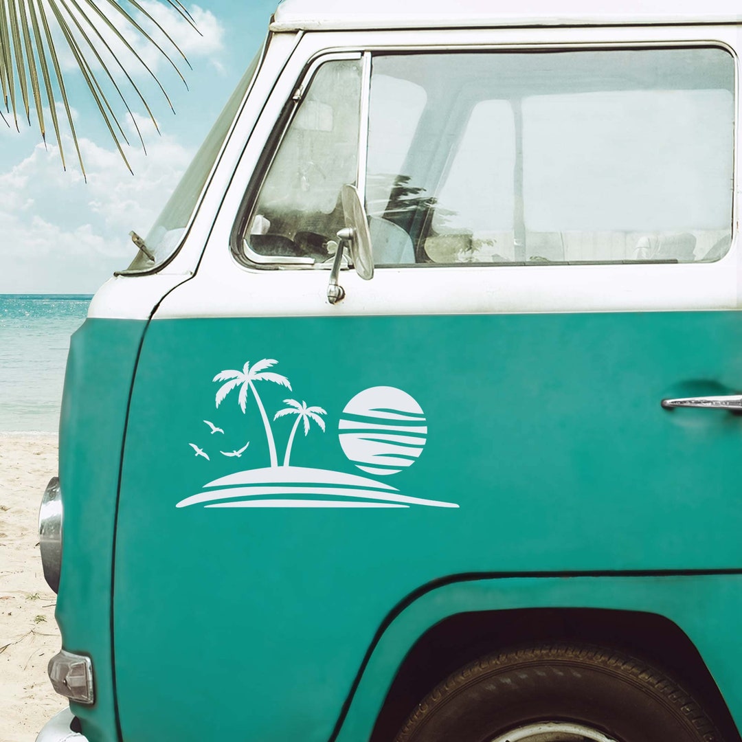 Van Stickers, Camper Stickers, Caravan Sticker, Palm Trees Car Decal ...