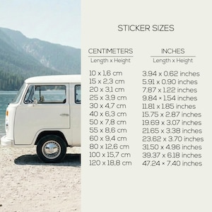 Camper Stickers, Van Stickers, Minimalist Mountain Forest Sunset Decal ...
