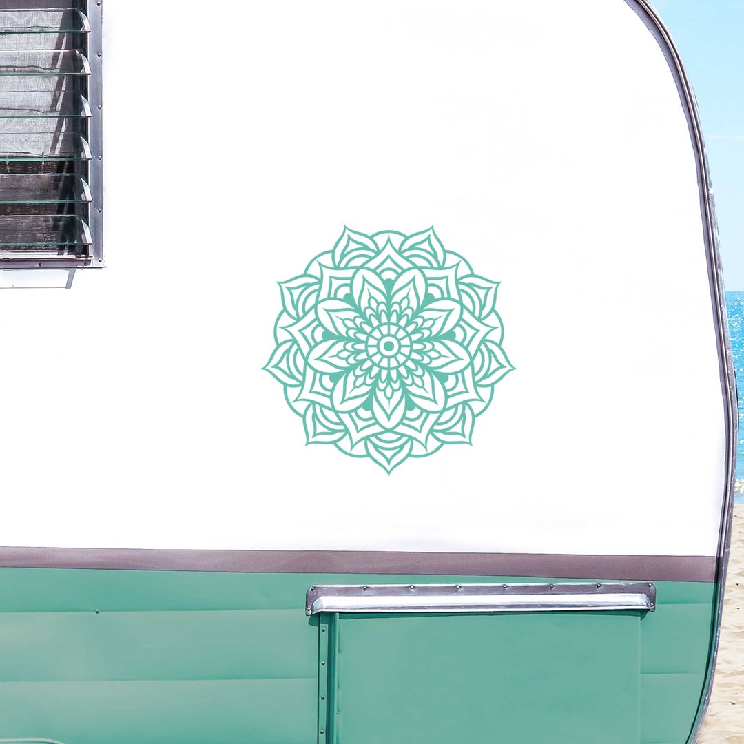 Camper Stickers, Van Stickers, Boho Mandala Decal, Spiritual Meditation ...