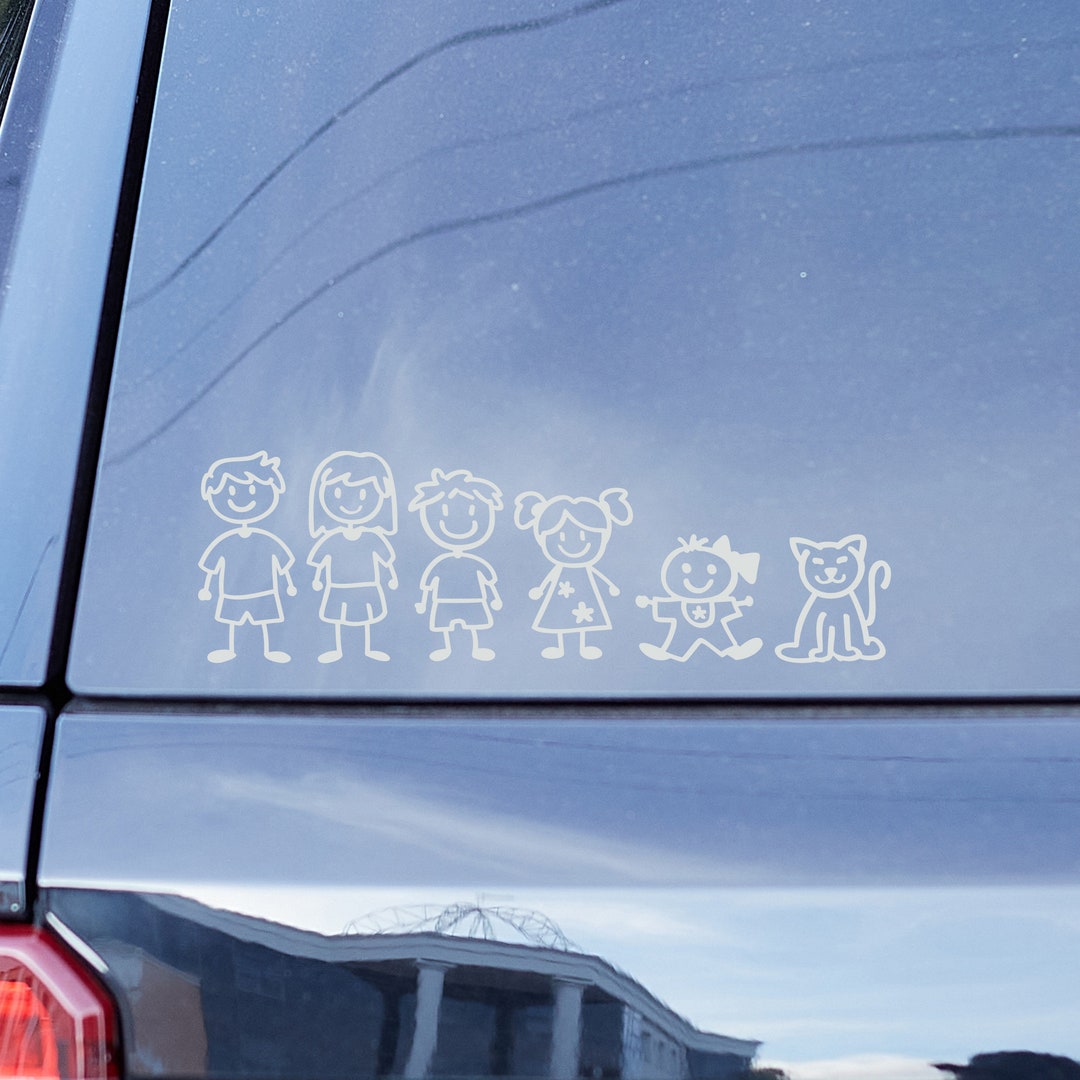 Custom Family Car Stickers Stick Family Car Decal - Etsy