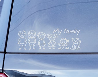 Custom Family Car Stickers - Etsy