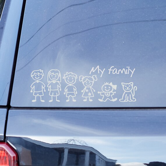 Custom Family Car Stickers Stick Family Car Decal - Etsy