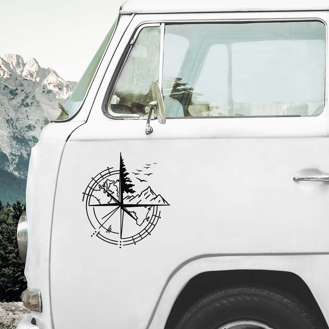 Camper Stickers, Van Stickers, RV Decals, Compass Stickers, Compass Car ...