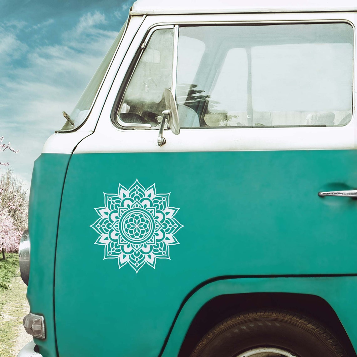 Camper Stickers, Van Stickers, Mandala Car Decal, Hippie RV Camper Van ...