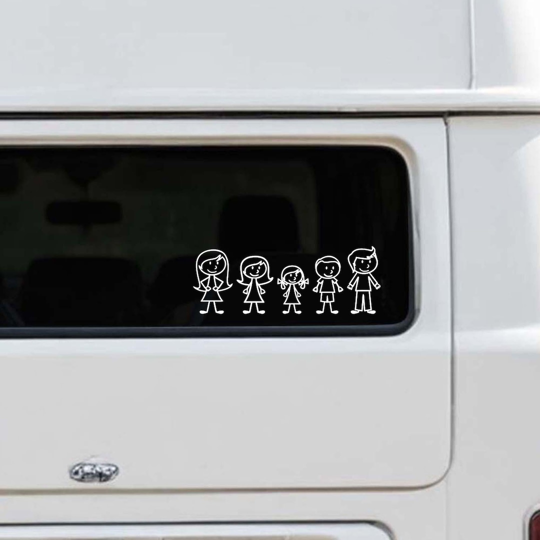 Custom Family Sticker, Personalized Car Decal, Family Car Stickers ...