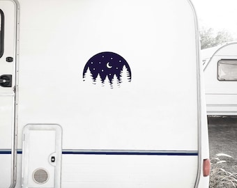 Compass and Mount Sticker, Camper Van Sticker, Car Caravan Vinyl Decal ...