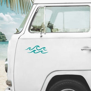 Surf Stickers, Van Stickers, Wave Car Sticker, Camper Stickers, Caravan ...