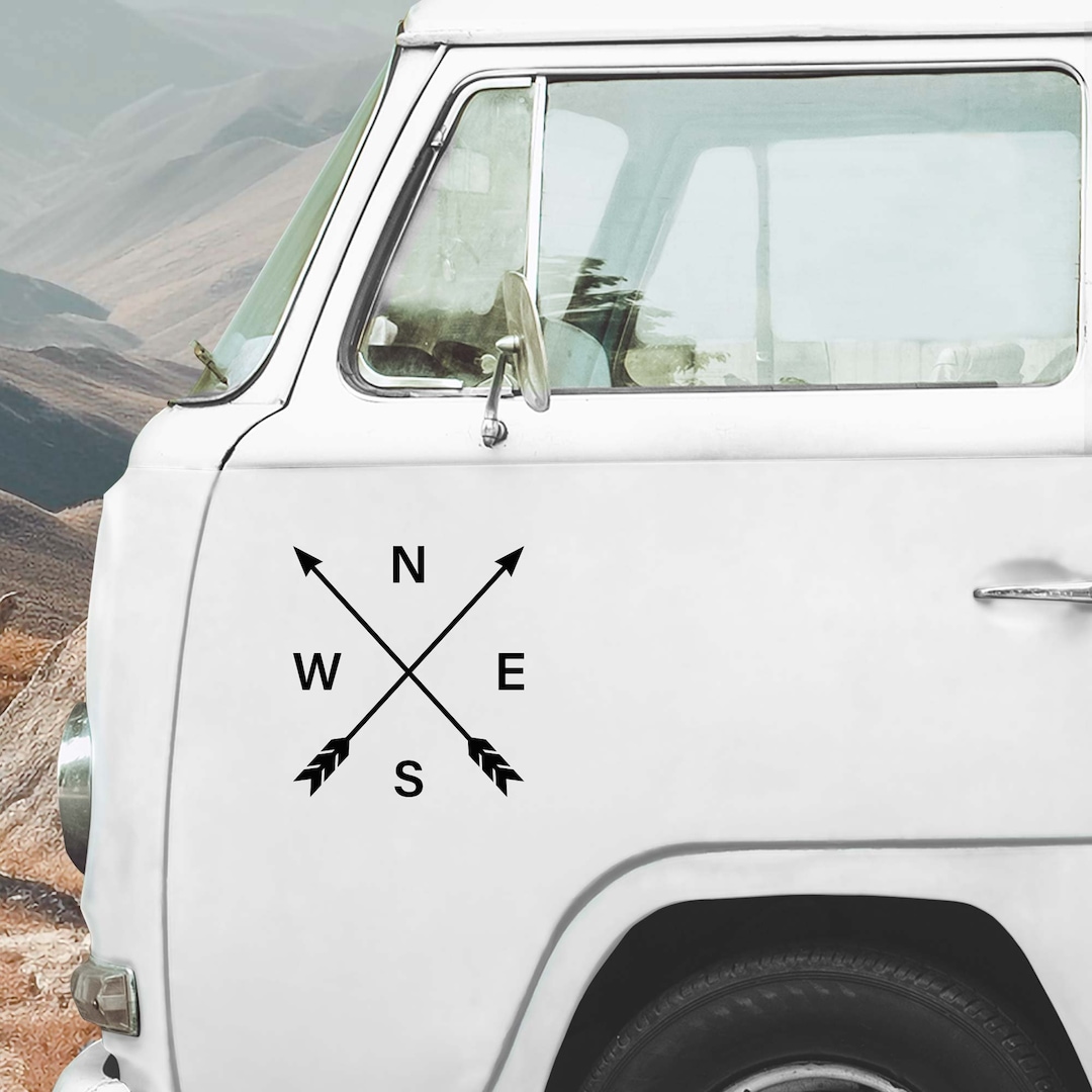 Camper Stickers, Van Decals, Compass Van Sticker, Caravan Sticker ...