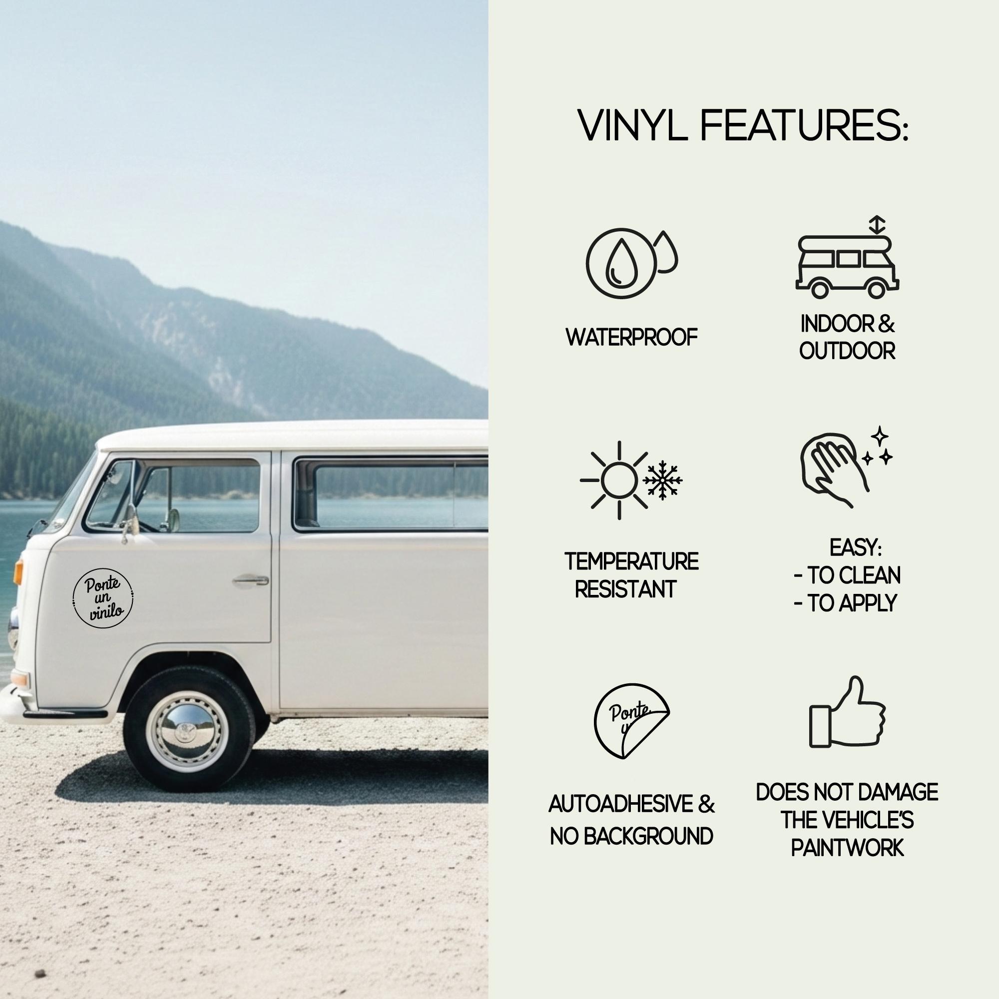 Camper Stickers, Van Stickers, Sun Moon Car Sticker, RV Decals, Camper ...