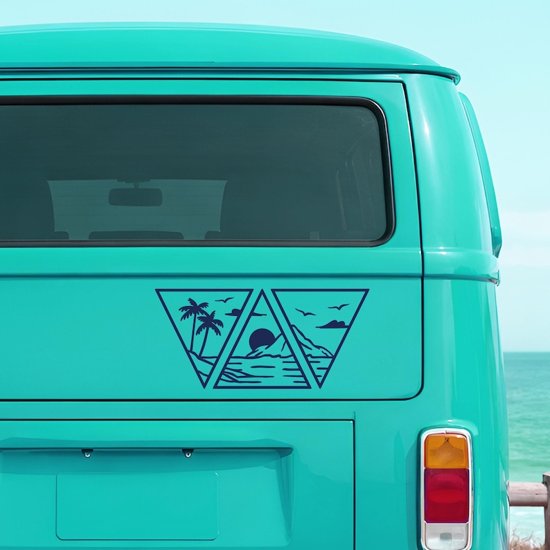 Camper Stickers, Van Stickers, Beach Coastal Camper Decal, Ocean Van ...