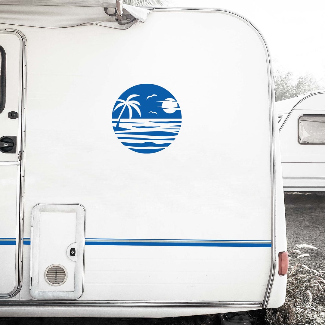 Camper Stickers, Van Stickers, Sunset Car Decal, Trailer Decals, RV ...