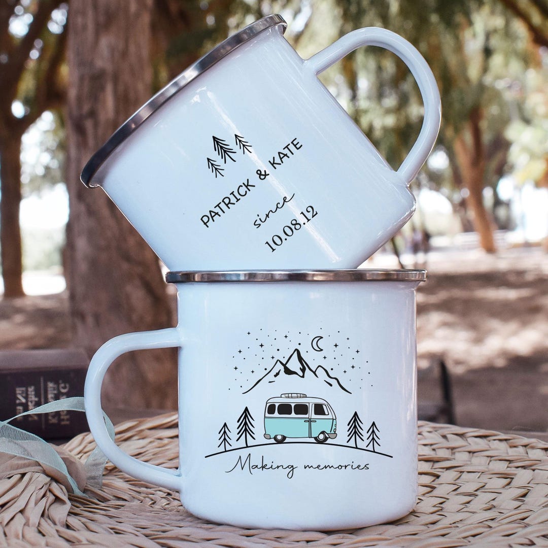 Personalized Camping Mug, Couple Camper Van Mug, Making Memories Mug ...