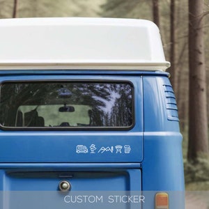 Custom Camper Sticker, Custom Van Decals, Personalized Camping Sticker ...