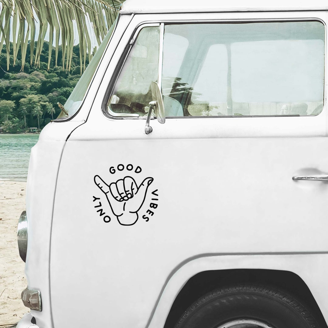 Surf Car Decals, Surf Stickers, Van Stickers, Shaka Hand Sticker ...