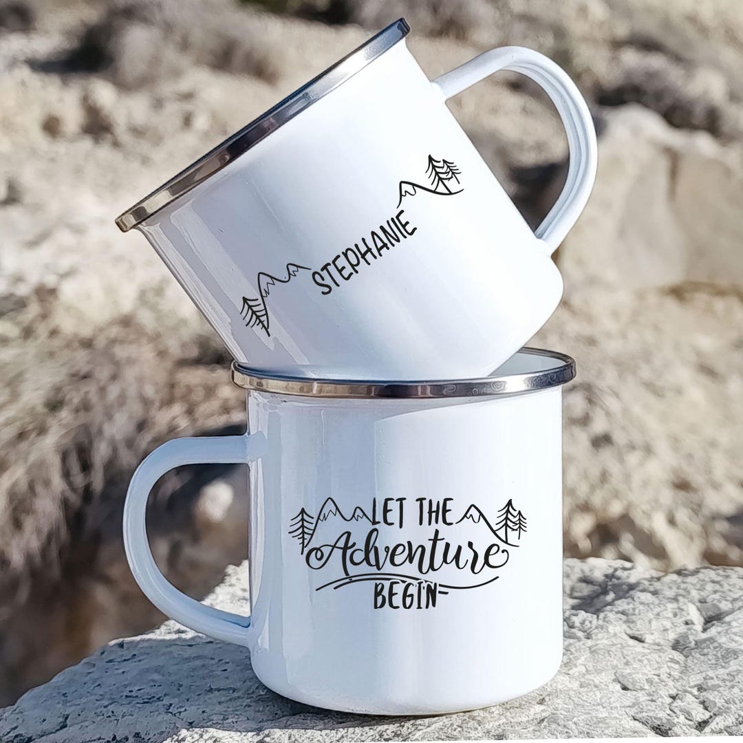 Personalized Mountain Mug, Custom Camping Mug, Adventure Mug, Let the ...