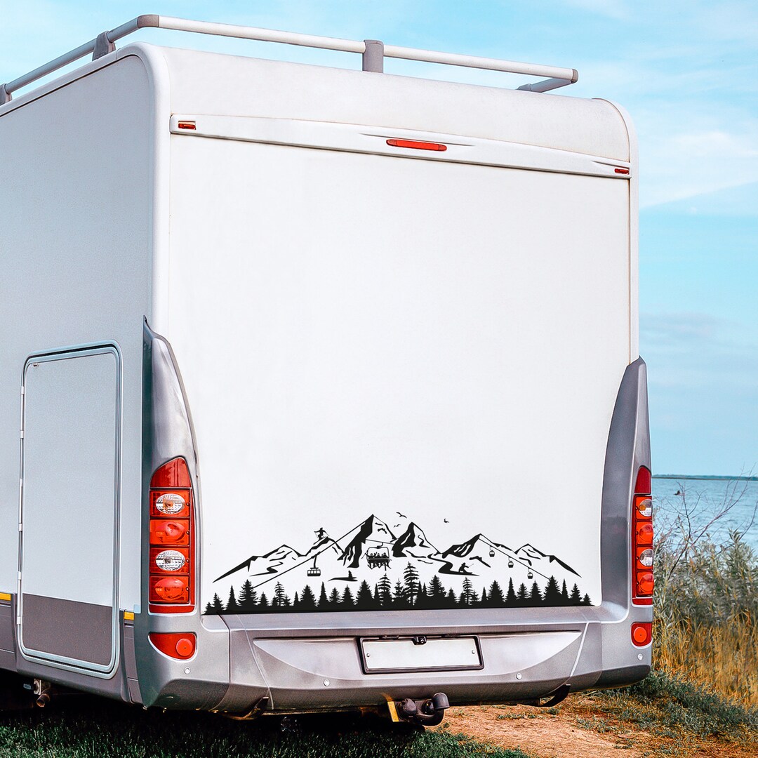Camper Stickers, Van Sticker, Camper Decal, Ski Resort Stickers, Ski ...