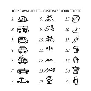 Custom Camper Sticker, Custom Van Decals, Personalized Camping Sticker ...