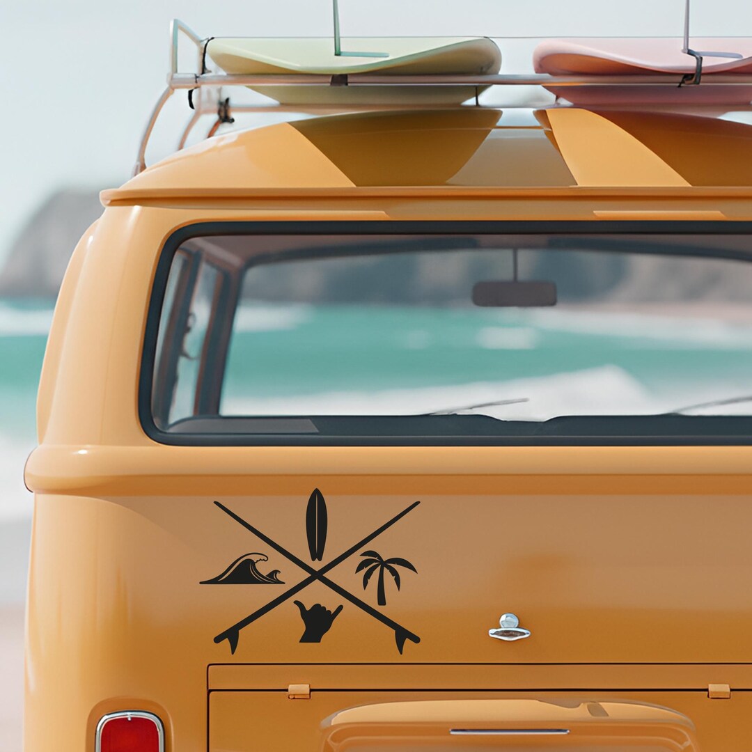 Camper Stickers, Van Stickers, Surf Van Sticker, Beach Car Sticker ...