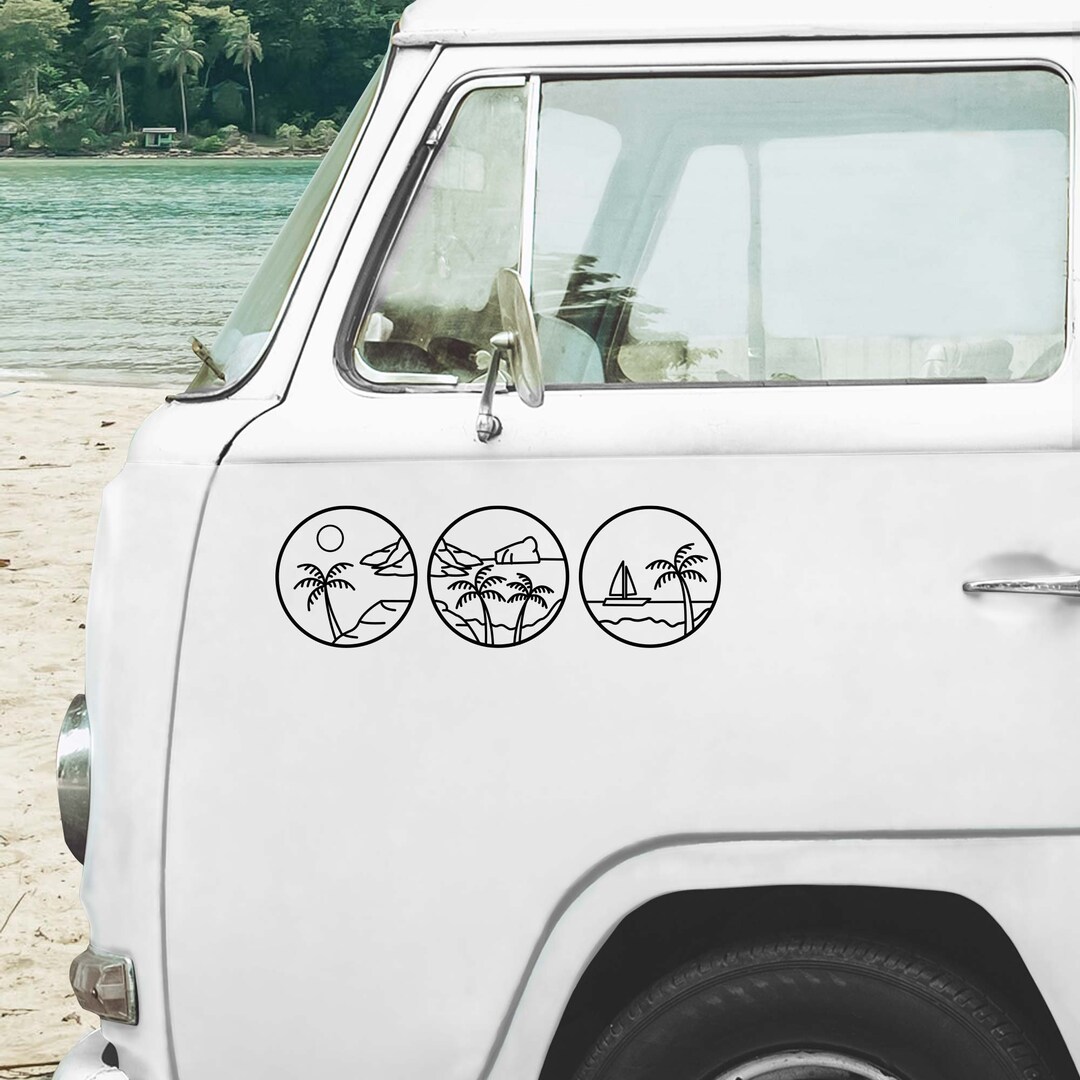 Van Stickers, Camper Stickers, Caravan Stickers, Van Decal, Beach Car ...