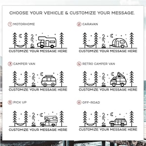Custom Camper Sticker, Custom Van Stickers, Trailer Decal, Personalized ...