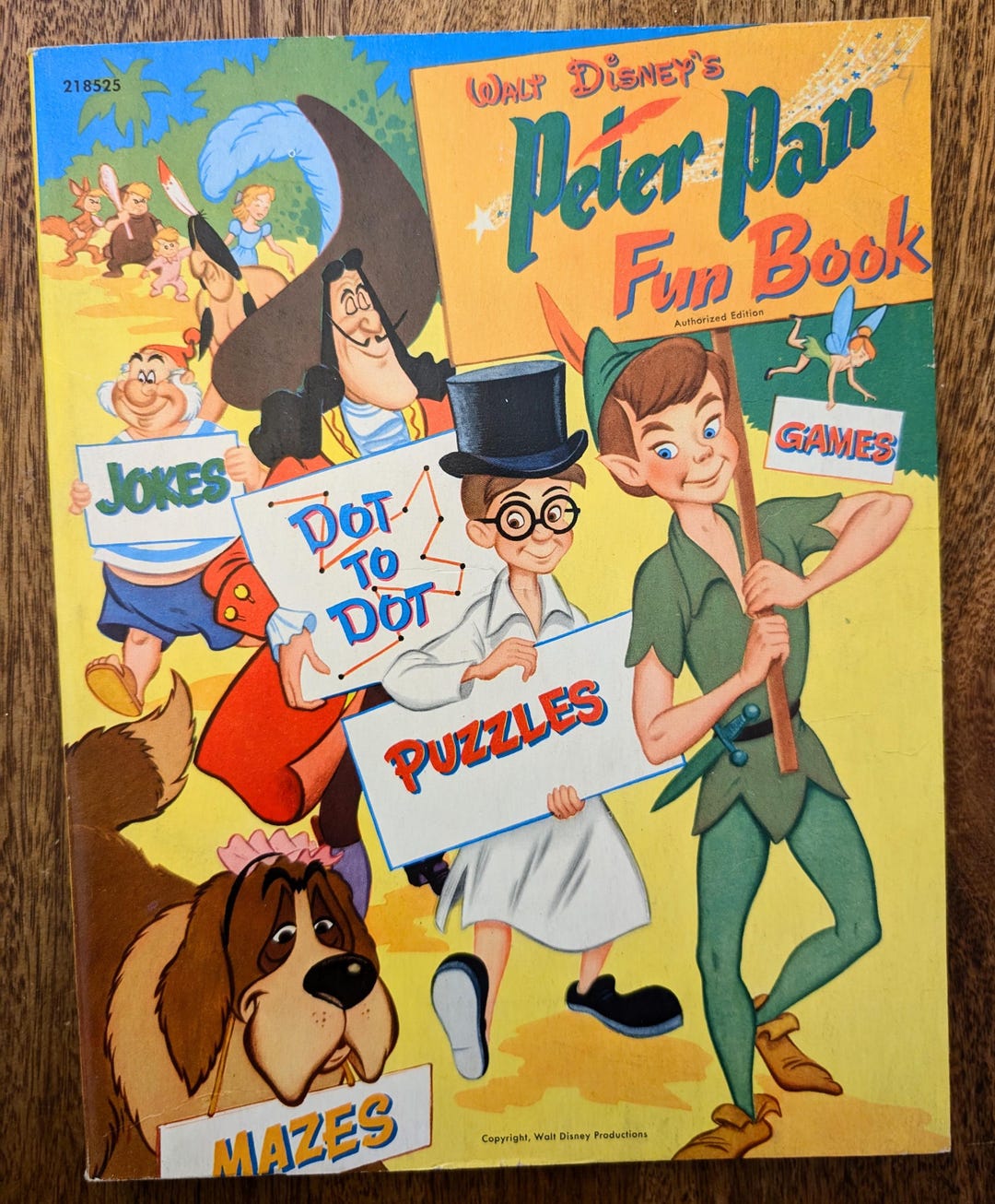 1952, Vintage Book, Peter Pan Fun Book, Walt Disney, Vintage Children's ...