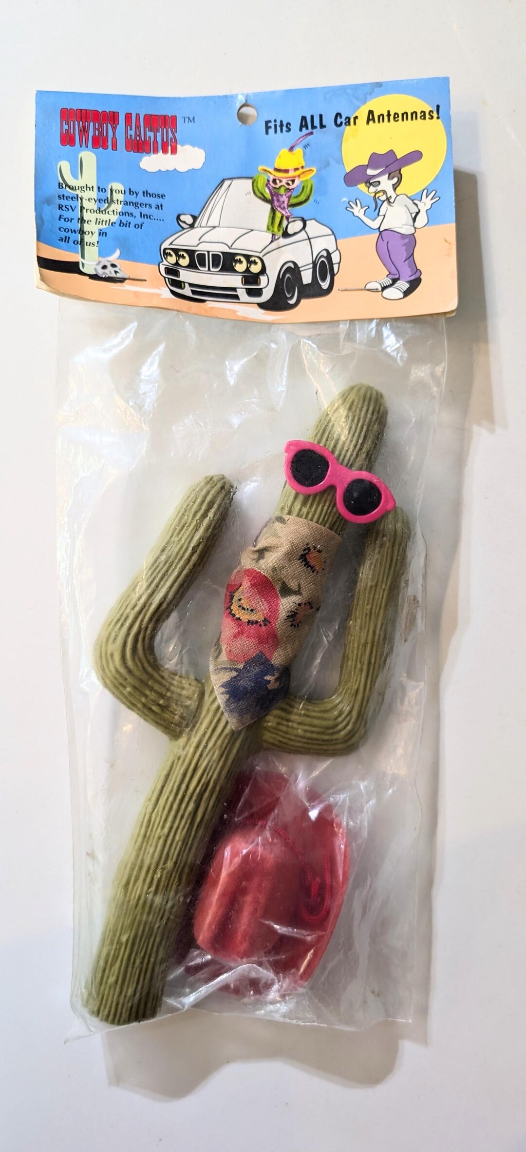 1980s, Vintage Cowboy Cactus, Antenna Topper, Rubber, Retro Car ...