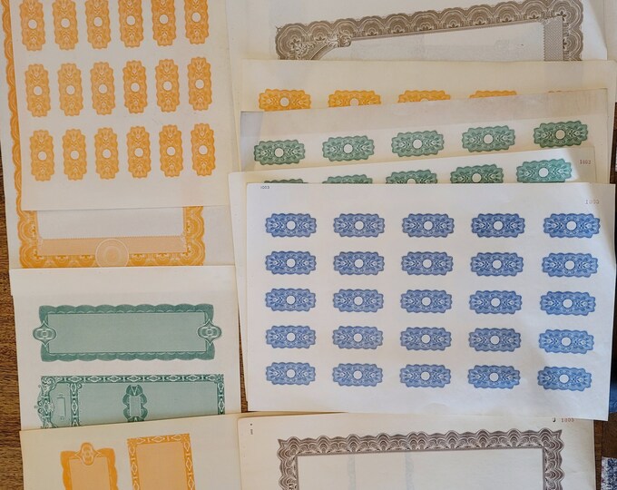 15 Sheets of 1950s Bank Template Parchment Vintage Paper - 11x17 for ...
