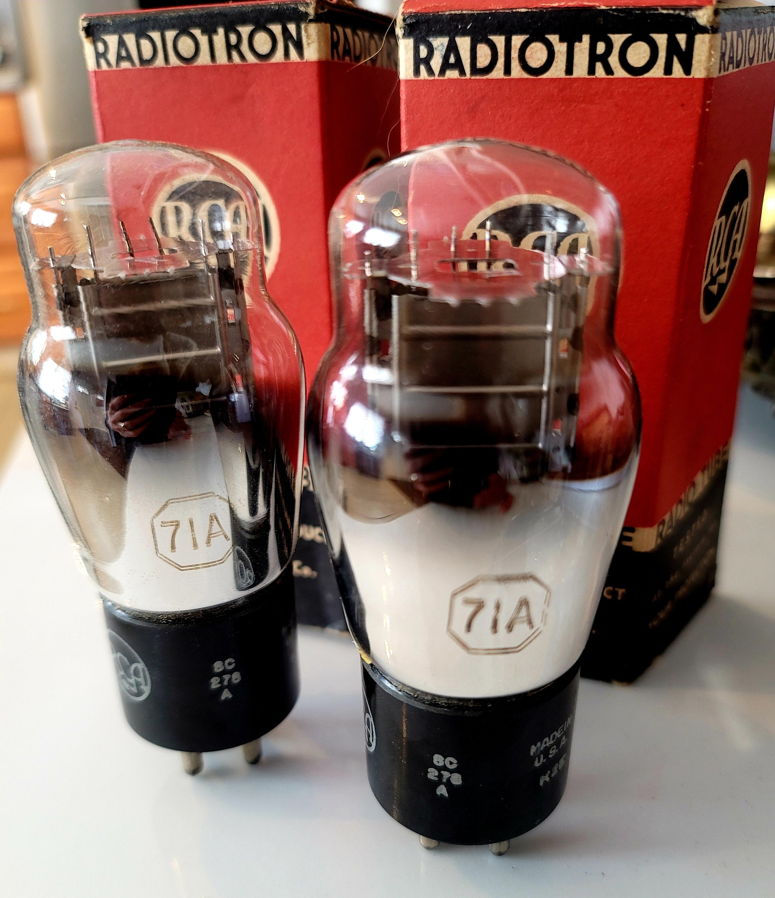 Set of Two RCA 1950 Radio Tubes Radiotron Rare Type 71A in - Etsy