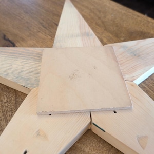 THREE, Rustic Wooden Stars, 17.50 Across, 1 Thick, Solid Wood Decor ...