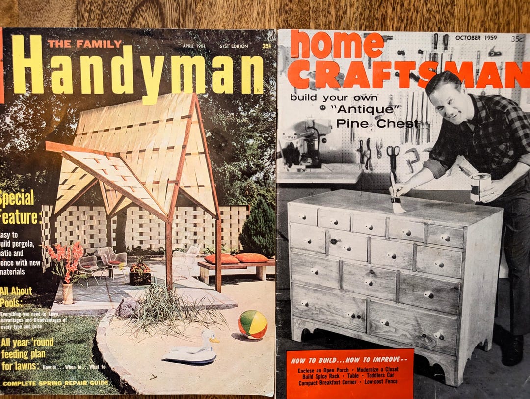 1960, TWO, DIY Projects, Vintage Magazines, Family Handyman, Craftsman ...